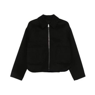 Fendi FF Zucca Woll-Blouson - - Jackets - Damen - Schwarzk - XS