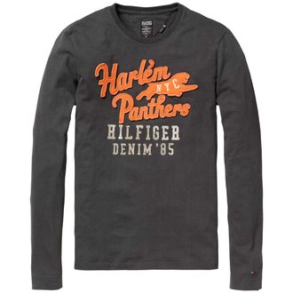 Tommy Jeans Herren Langarm Langarmshirt Schwarz (076 PIRATE BLACK) 54 (XXL)