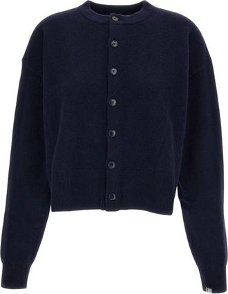Extreme Cashmere Klassischer Rundhals-Strickjacke - - Knitwear - unisex - Blau - ONE SIZE