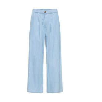 Ichi Ichi, Femme, Pantalons, Bleu, Taille: 44 FR Wide Pantalons