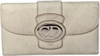 Dior Portefeuille Vintage Pre-owned - Femme - Pre-owned - Blanc - Taille: ONE Size