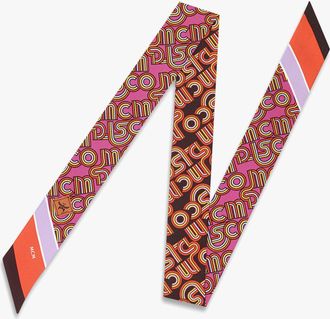 MCM Petite Schal aus Bio-Seide mit Disco-Monogramm-Print