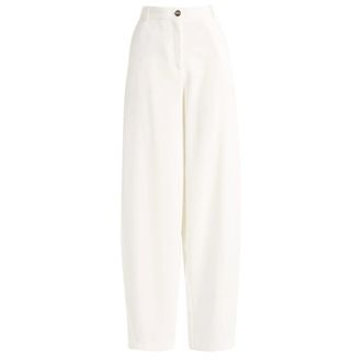 Elisabetta Franchi Femme, Pantalons, Blanc, Taille: 34 FR Pantalone Avorio