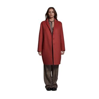 Manila Grace Stilvoller Mantel f&uuml;r Frauen - - Coats - Damen - Rot - XS