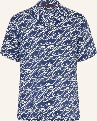 Tommy Hilfiger Resorthemd Regular Fit Aus Leinen blau