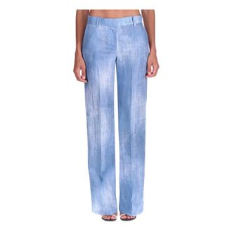 Ermanno Scervino Femme, Pantalons, Bleu, Taille: 36 FR Wide Pantalons