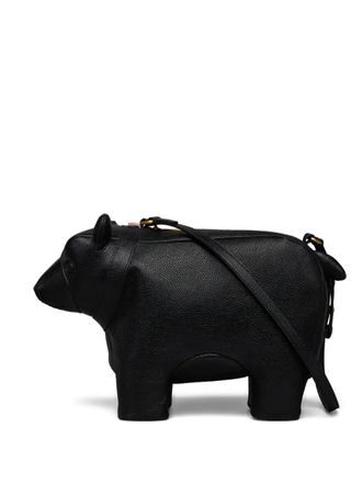 Thom Browne sac porté épaule à motif ourson - Noir