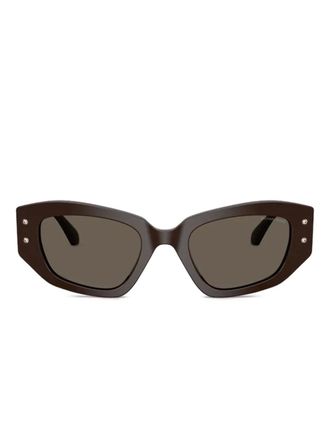 Michael Kors Le Praz Sonnenbrille mit geometrischem Gestell - Braun