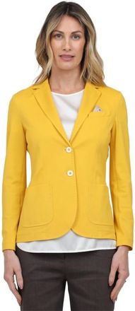 Circolo 1901 Femme, Vestes, Jaune, Taille: 36 FR Veste à bouton unique