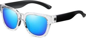 Generic Lunettes De Soleil De Sport Polaris&eacute;es &Agrave; La, For Hommes Et Femmes, Cadre Carr&eacute;, Photo, &Eacute;quitation En Plein Air(Blue)