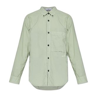 Stone Island Homme, Chemises, Vert, Taille: M Chemise avec poche