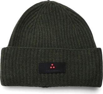 Peuterey Homme, Accessoires, Vert, Taille: L Bonnet en mélange laine cachemire côtelé
