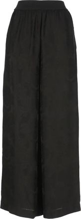 Uma Wang UMA Wang, Femme, Pantalons, Noir, Taille: 38 FR Pantalon Noir en M&eacute;lange de Viscose Taille &Eacute;lastique