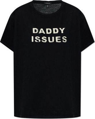 R13 Femme, Tops, Noir, Taille: 36 FR T-Shirt Imprim&eacute;