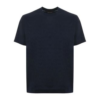 Emporio Armani Homme, Tops, Bleu, Taille: S T-shirt bleu à manches courtes 3D1Th51Jorz0920