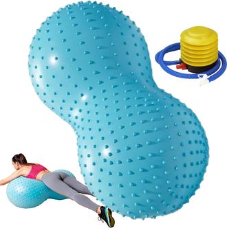 Generico Gymnastikb&auml;lle, Pilatesausr&uuml;stung in Erdnussform | Entspannender Trainingsball mit Luftpumpe, f&uuml;r Training, Frauen, Zuhause, Kinder, B&uuml;ro, Physik und 