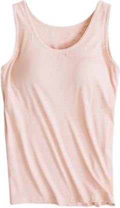 Generic Débardeur à Brassière Intégrée Femme Débarteur de Sport Femme Camisole Rembourré Tank Top T-Shirt sans Manches Femme pour Fitenss Yoga S-3XL