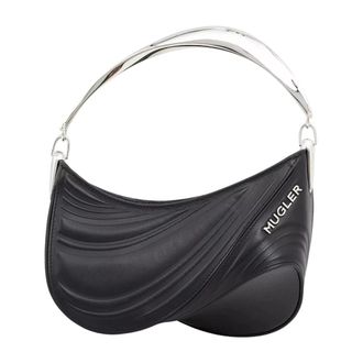 MUGLER Femme, Sacs, Noir, Taille: ONE Size Mini pochette en cuir gaufr&eacute; spirale