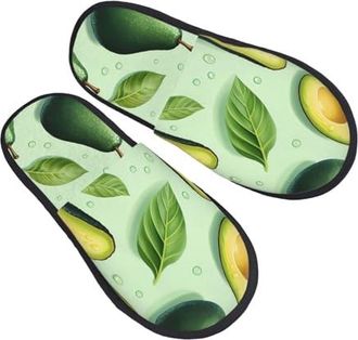 Generic Feuilles DAvocatier, Fruit D&Eacute;t&eacute; Homme Femme Slippers Confortable Chaussons Peluche Chaussures De Maison Pour Ext&eacute;rieur Hiver Int&eacute;rieur M