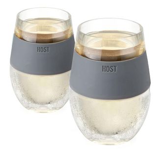 Host 2962 8.5 Ounce Freeze Cooling Wine Glasses - Kunststoff Clear 11.7094 x 1.34 x 8.20 cm