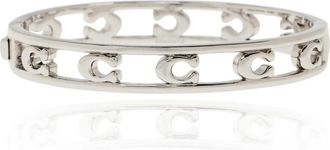 Coach Femme, Accessoires, Gris, Taille: ONE Size Logo Bracelet