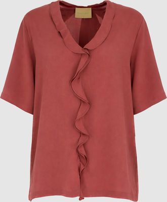 Momoni Blouse Salvia Mattone