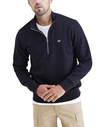 Dockers Joli Sweat-Shirt zipp&eacute; en Polaire, Noir, Noir, S