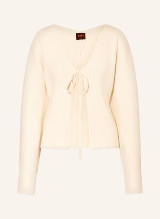 HUGO BOSS Strickjacke Fumm weiss