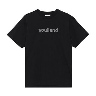 Soulland unisex, Tops, Noir, Taille: M/L Rhinestone T-shirt