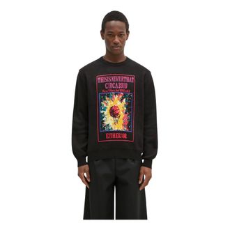 Thisisneverthat Pull Tricot Panier de Basketball - Homme - Sweatshirts et sweats &agrave; capuche - Noir - Taille: M