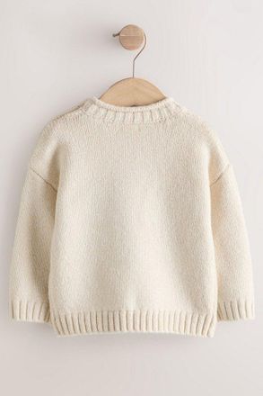 Next Rundhalspullover Strickpullover mit Rundhalsausschnitt und Motiv (1-tlg)