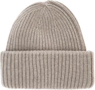 Soft Goat FW2524648 Ribbed Cashmere Beanie - Beige