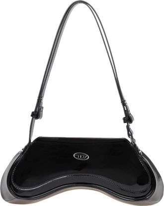 Diesel Femme, Sacs, Noir, Taille: ONE Size Sac &agrave; Bandouli&egrave;re Noir Brillant