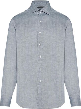 Barba Homme, Chemises, Gris, Taille: 4XL Cotton Shirt