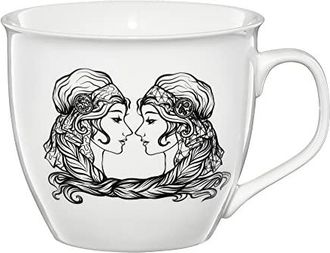 Ambition Tasse mit Sternzeichen Zwillinge 550ml Zodiac Jumbotasse Porzellan Sp&uuml;lmaschine & Mikrowelle 1 St&uuml;ck