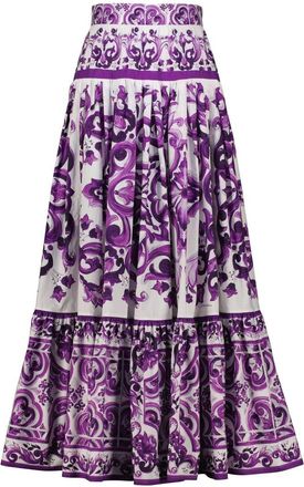 Dolce & Gabbana Damen Maxirock mit Majolika-Print