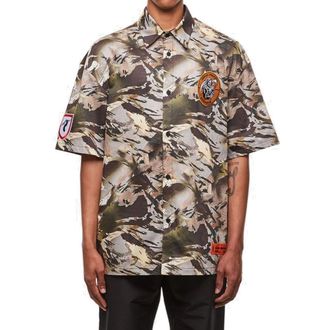 Heron Preston Mens Bicolor Cotton Pattern Shirt
