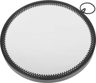 Artibetter Runder H&auml;ngespiegel aus Schwarzem Metallrahmen Multifunktionaler Wandspiegel als Kosmetikspiegel und Wanddekoration f&uuml;r Schlafzimmer Badezimmer und Wo