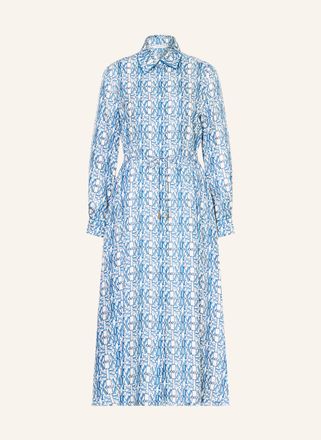 Max Mara Hemdblusenkleid Faraone Aus Seide blau