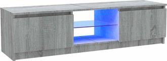 vidaXL Vidaxl - TV-Schrank mit LED-Leuchten Grau Sonoma 120x30x36 cm