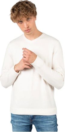 Guess Homme, Pulls, Blanc, Taille: XL Maille Col V