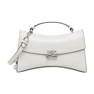 Karl Lagerfeld K/Autograph Twist Top Handle Bag - - Bags - Damen - Wei&szlig; - ONE SIZE