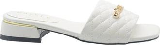Ga&euml;lle Paris Femme, Chaussures, Blanc, Taille: 40 EU Mule &agrave; Talon Matelass&eacute;
