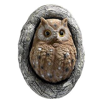 Design Toscano Baumskulptur Octavius, die Knothole-Eule, mehrfarbig, 7,5 x 16,5 x 24 cm, QM2734400