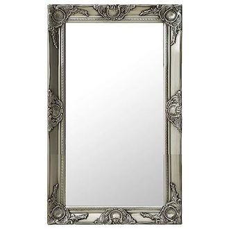 vidaXL Miroir Mural Style Baroque Miroir Suspendu D&eacute;coratif Garde-Robe Dressing Rectangulaire Chambre &agrave; Coucher Maison Int&eacute;rieur 50x80 cm Argent&eacute;