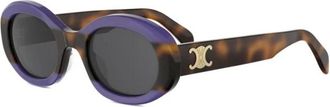 Celine Triomphe Oval Sonnenbrille - - Accessories - Damen - Braun - 52 MM