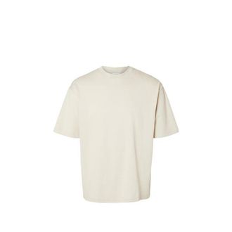 Selected una t -Shirt in gemischter Baumwolle - Beige