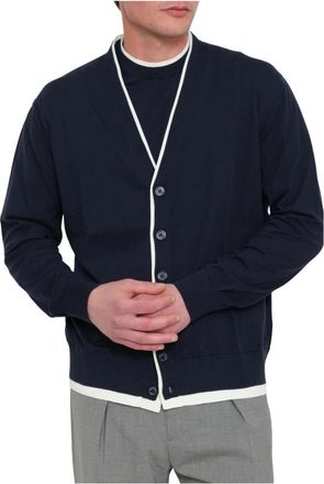 Paolo Pecora Luxus Strickjacke - - Knitwear - Herren - Blau - M