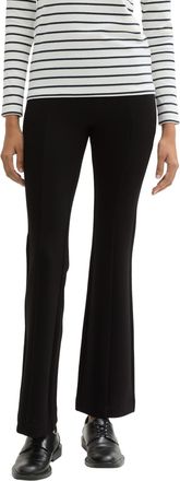 Tom Tailor Damen Treggings Hose mit Schlag, 14482 - Deep Black, 32/30