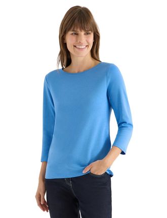 Cecil Basic U-Boot Shirt Fountain Blue XXL